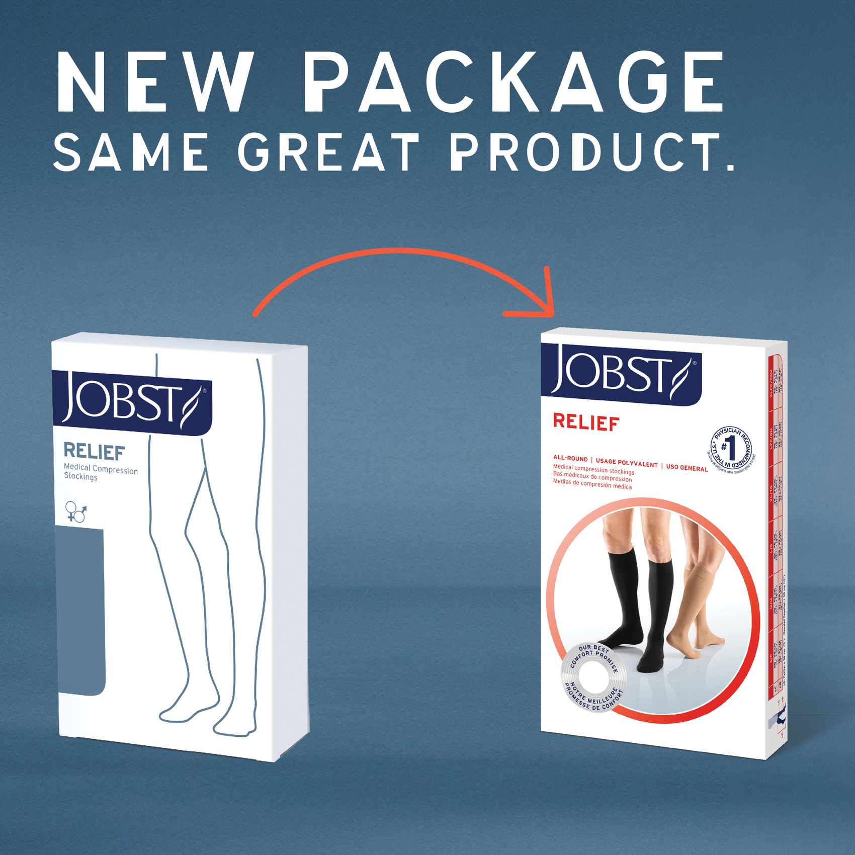 Jobst Relief 20-30 mmhg Open Toe Knee High Firm Compression Stockings