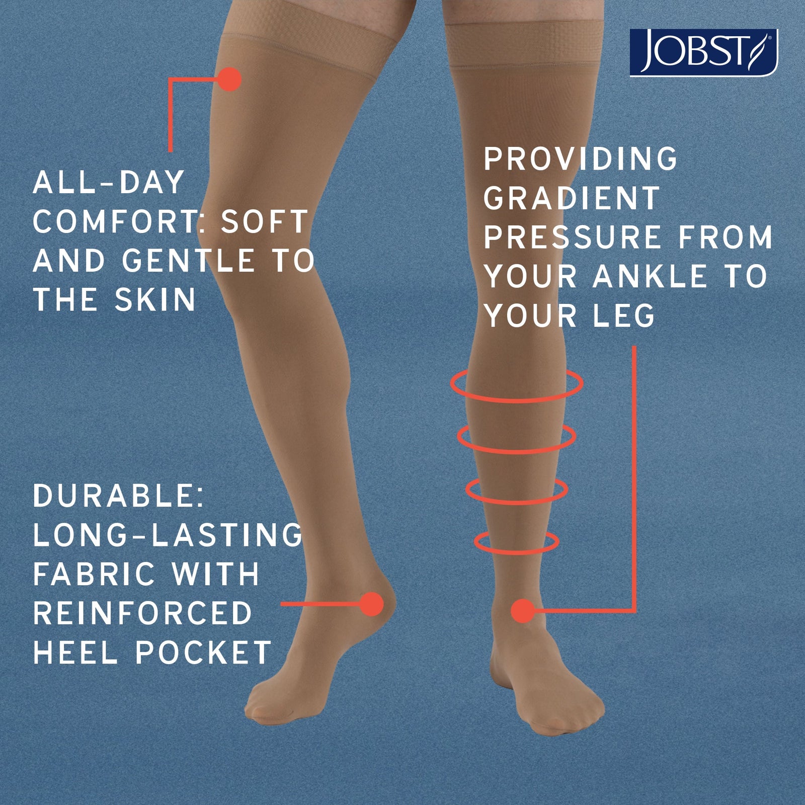 Relief Compression Thigh Highs 20-30mmHg - Jobst