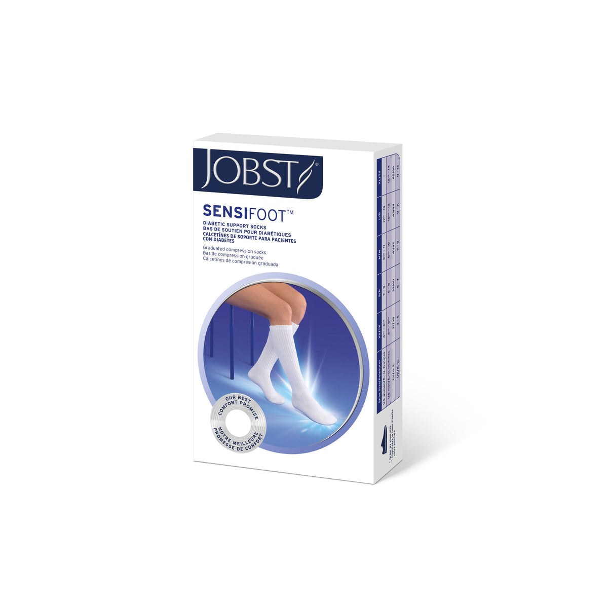 Jobst Sensifoot Diabetic Knee High Sock Light Compression 8-15mmHg