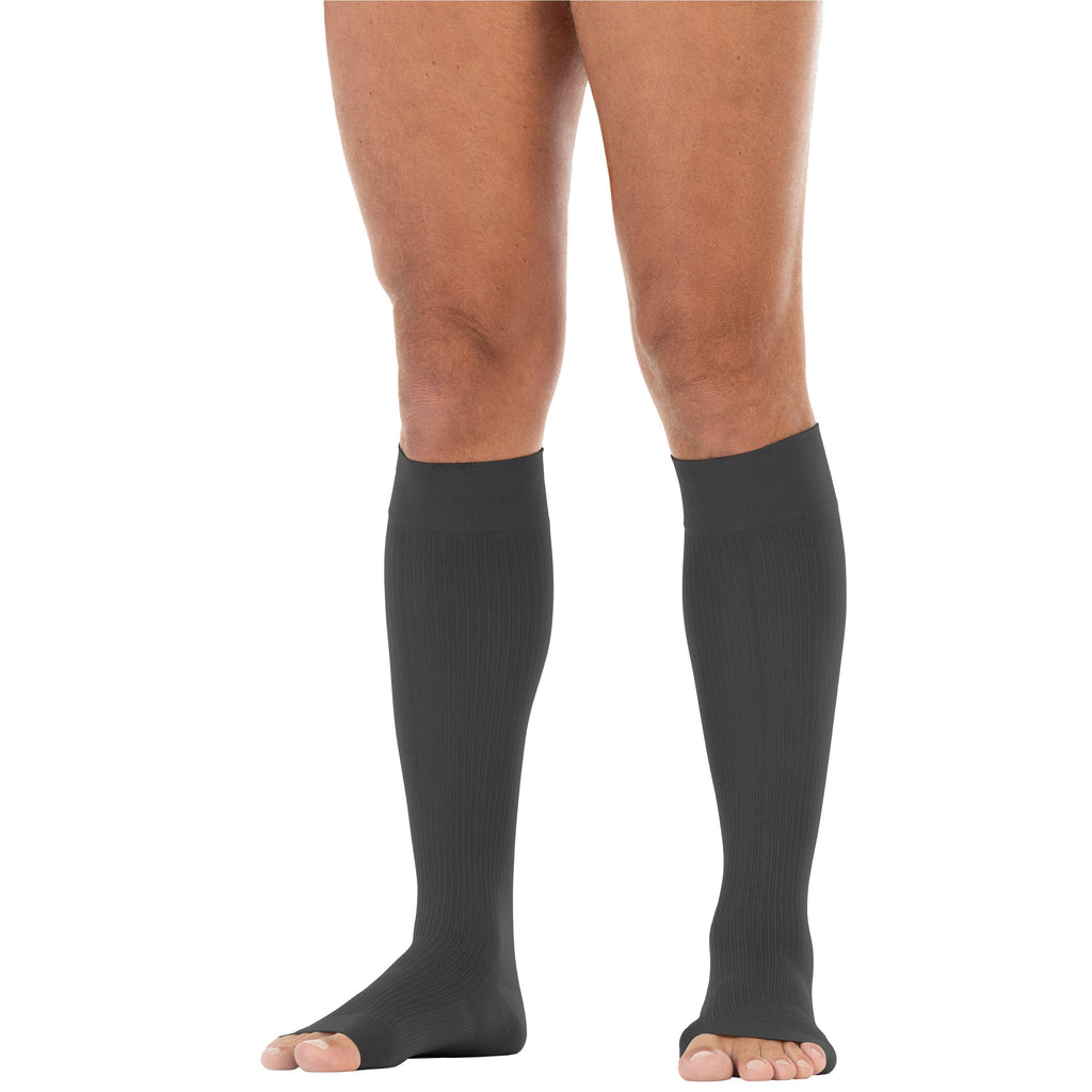 JOBST® forMen Knee High w/ SoftFit Band 30-40 mmHg, Open Toe