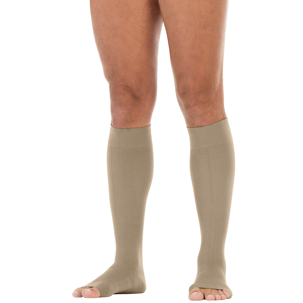 JOBST® forMen Knee High w/ SoftFit Band 30-40 mmHg, Open Toe
